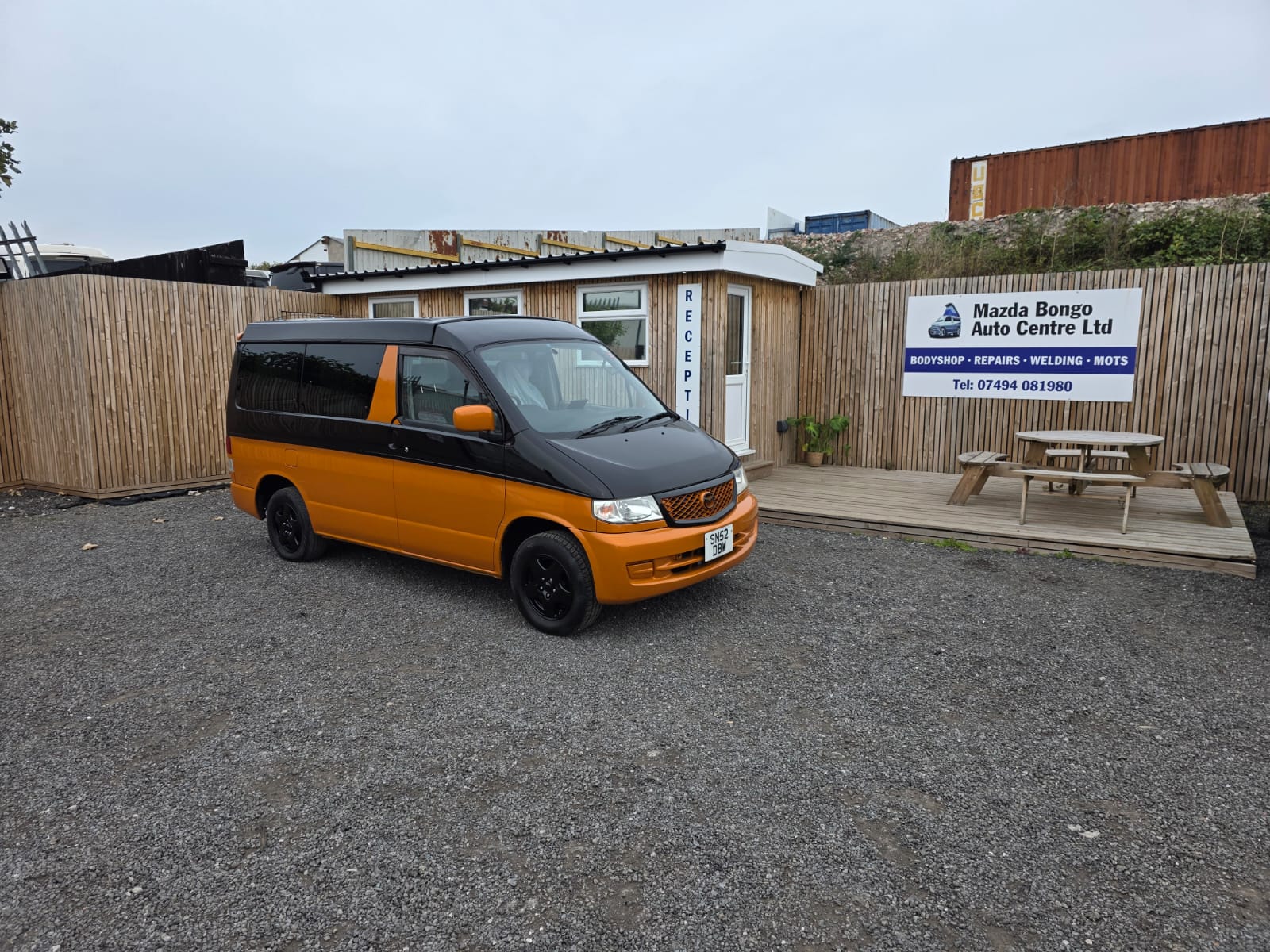 Mazda Bongo Custom Paintwork with Burnt Orange Accents